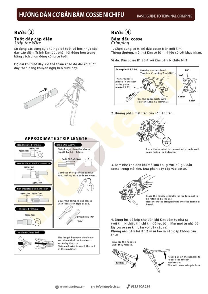 Hướng dẫn sử dụng kìm Nichifu bấm cho đầu cos Nichifu Nhật Bản