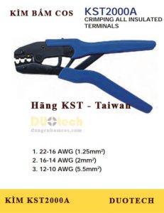 Kìm bấm cos KST2000A Đài Loan - Dụng Cụ Bấm Đầu Cos Điện