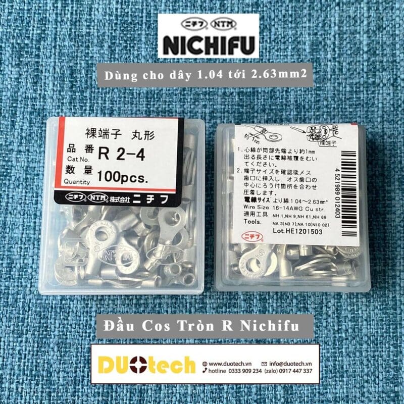Catalogue thông số bảng giá mua đầu cos tròn R2 Nichifu NHẬT