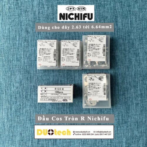 Đầu cốt tròn cosse cos Nichifu R5.5 nối dây điện khuyên vòng tròn