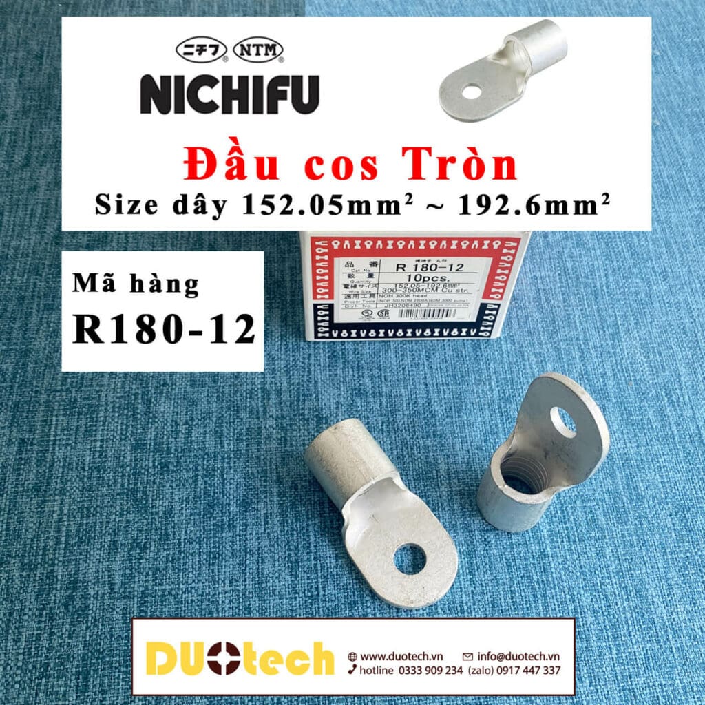 Đầu cos chống cháy chịu nhiệt độ cao 100 Niken Nichifu N8-5 N8-6