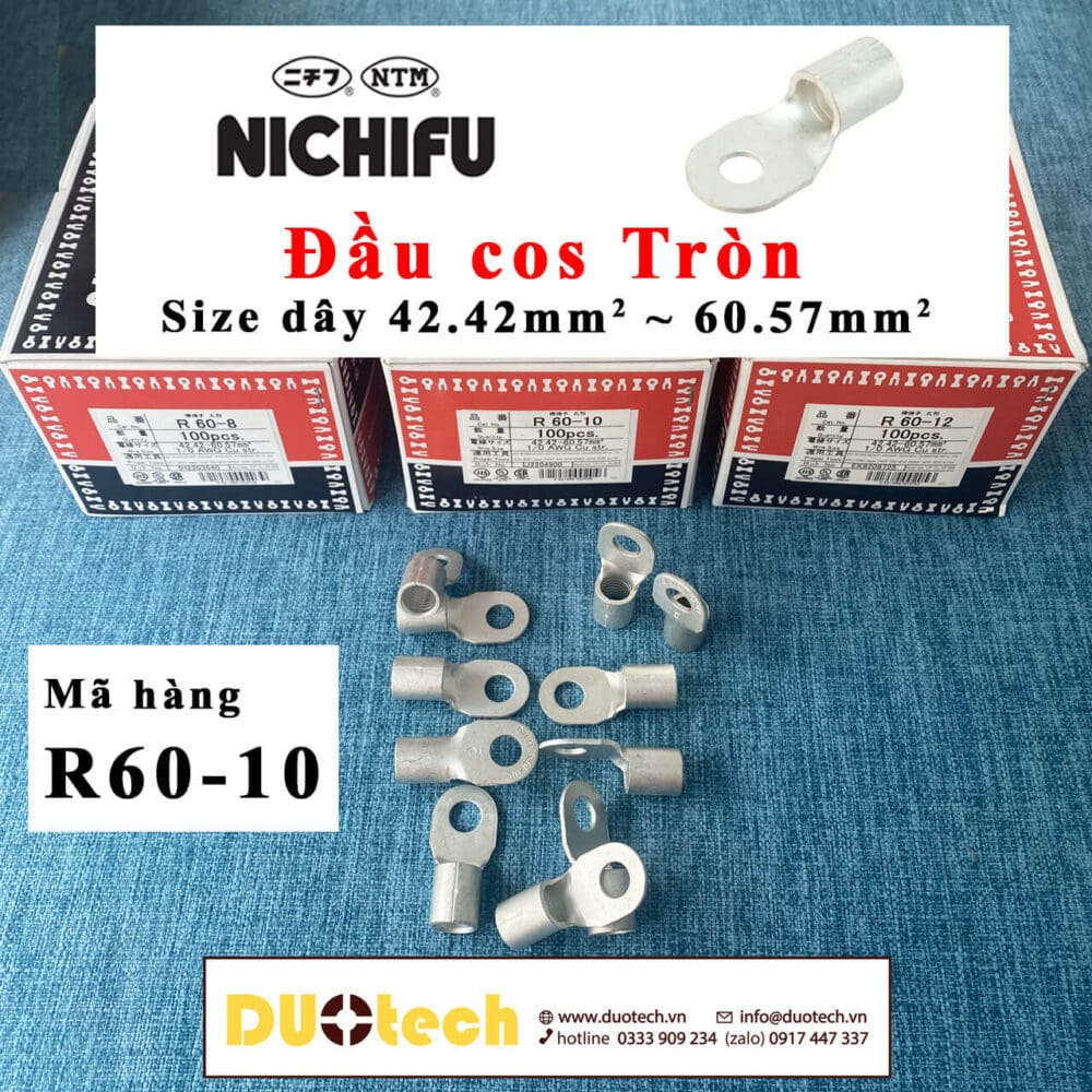 Đầu cos tròn R100 Nichifu R100-8 R100-10 R100-12 R100-14 Nhật