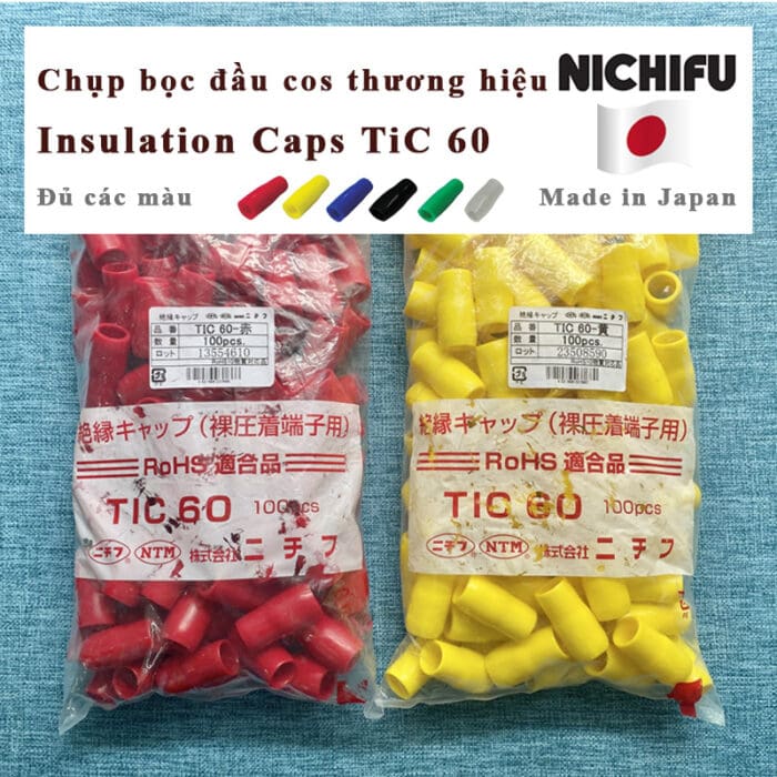 TiC 60 Nichifu -red -yel -blu -grn -blk -whi -clr Đỏ Vàng Xanh Đen