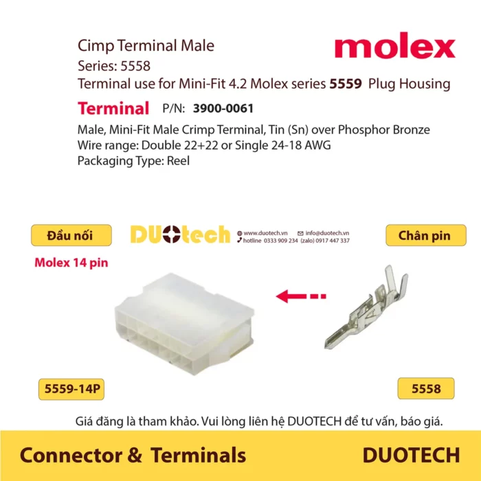 Molex 14 pin 5557-14R 5559-14P 3901 2140 2145 2141 2146 - Dụng Cụ Bấm ...